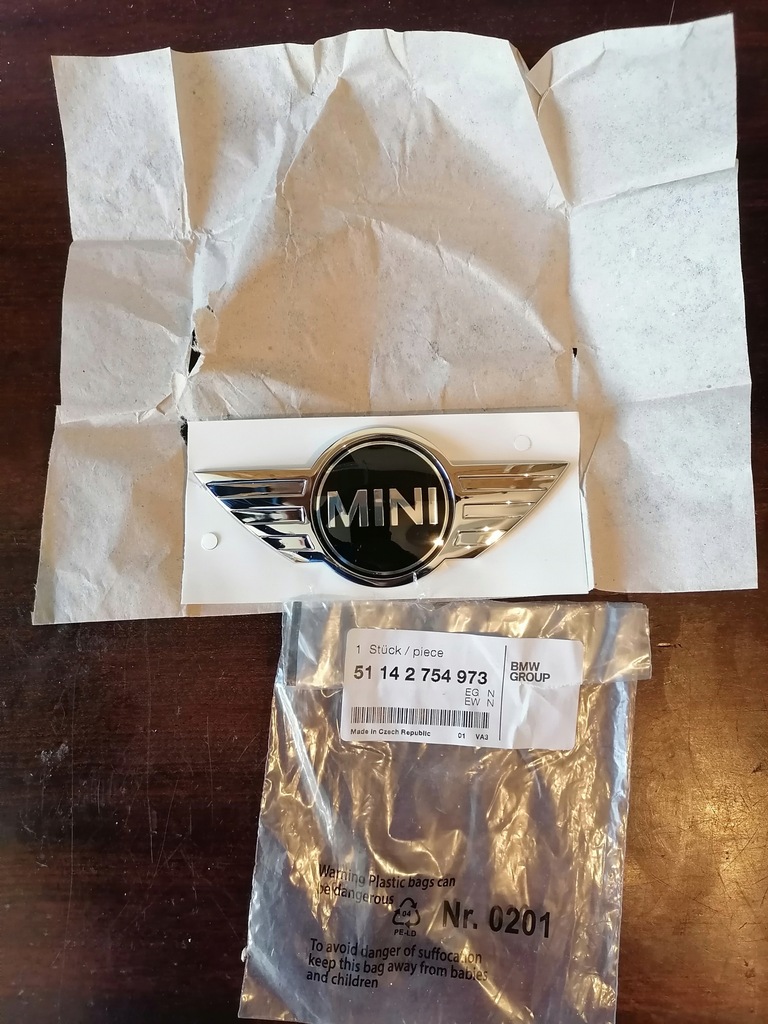 MINI COOPER R55 R56 R57 R58 R59 ZNACZEK LOGO MASKI - 11216948464 ...