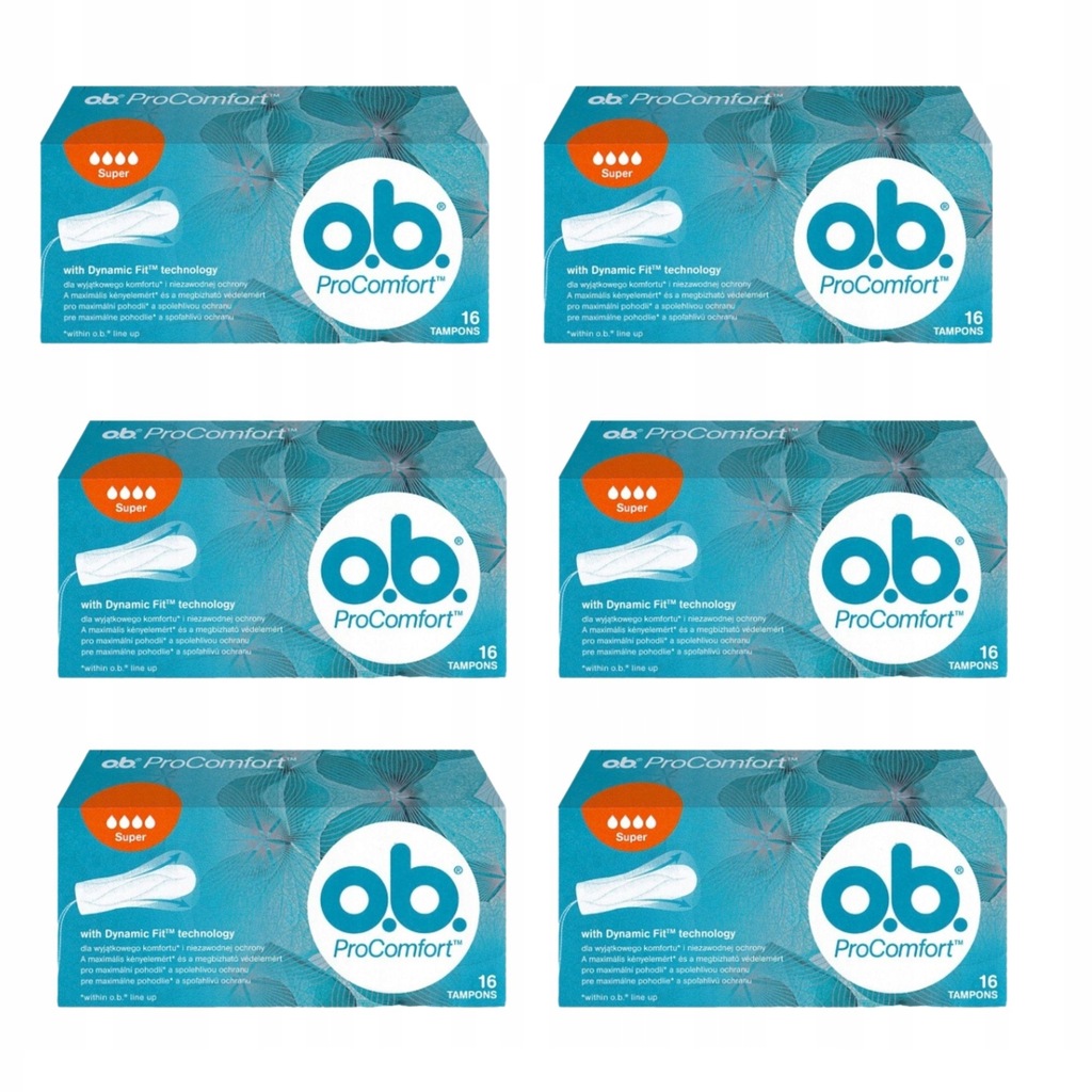 OB tampony ProComfort Super 16szt x 6 - 12562889289 - oficjalne ...