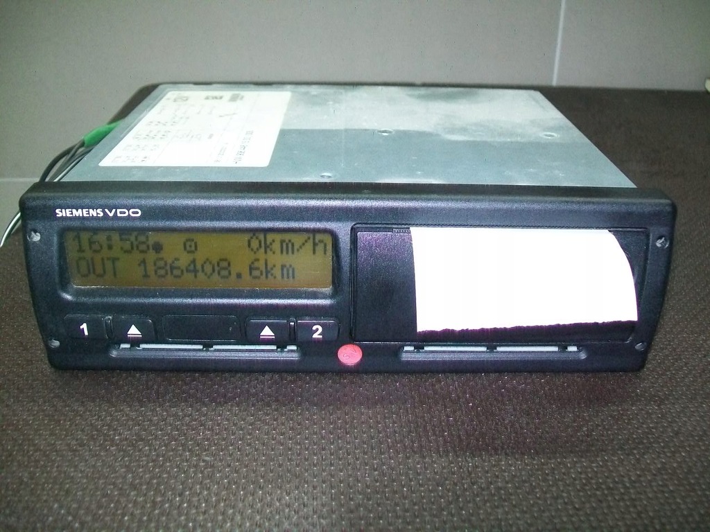 TACHOGRAF TACHO CYFROWY SIEMENS VDO NA 2 KARTY 12V - 9954555407 ...