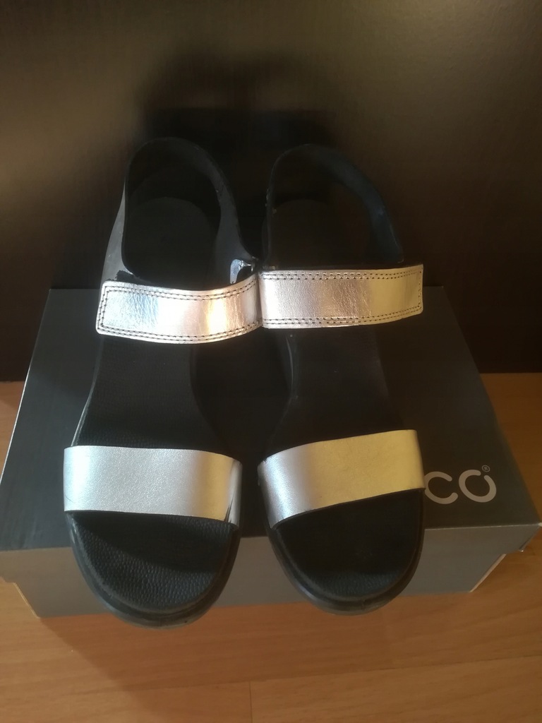 Ecco Freja 40 koturn buty skóra sandałki 26cm - 13860227440 - oficjalne archiwum Allegro