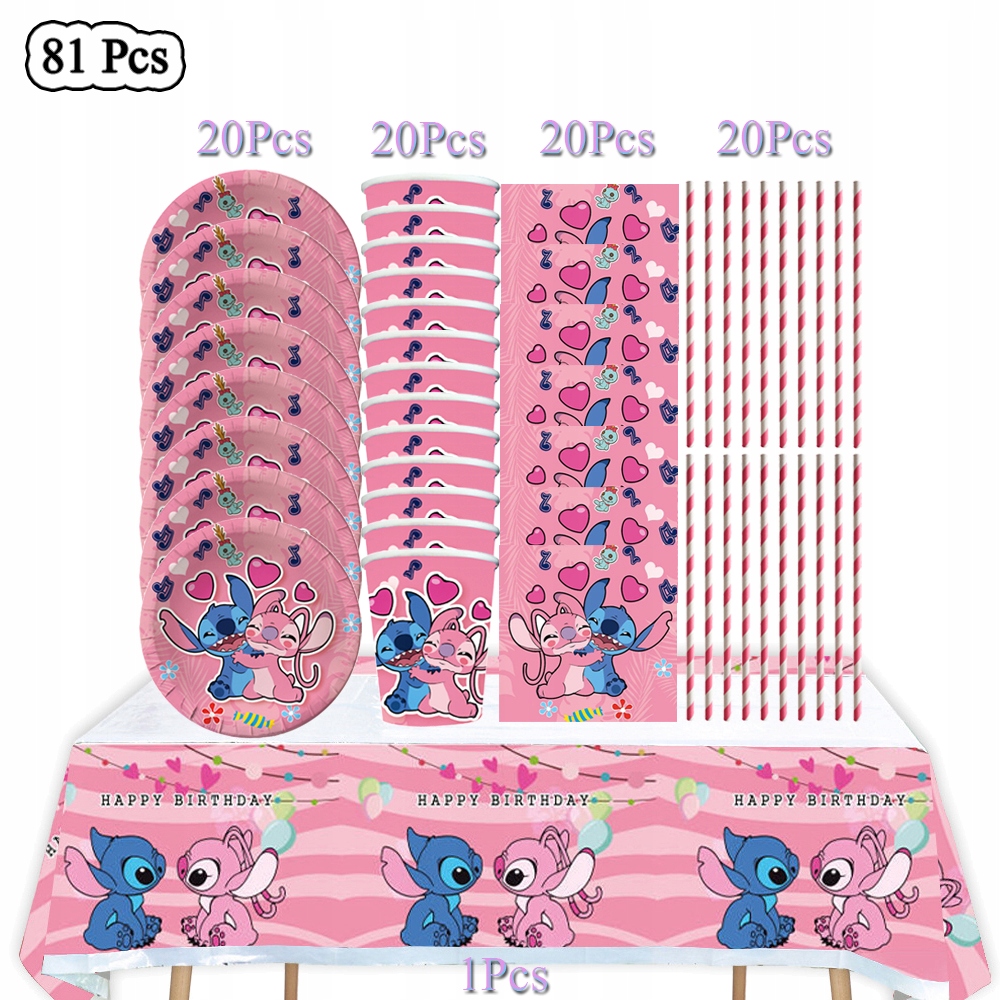 Hot Stitch Theme materiały urodzinowe talerze kubk - 13420699172 ...