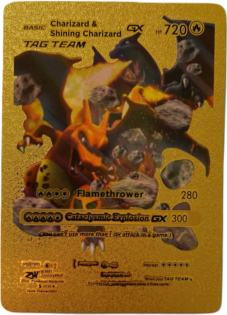 Złota Karta Charizard&Shining Charizard GX - 13538887960 - oficjalne archiwum Allegro