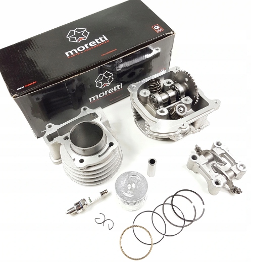 CYLINDER GŁOWICA MORETTI 80cc SKUTER 4T GY6 ZESTAW - 11276899140 - oficjalne archiwum Allegro
