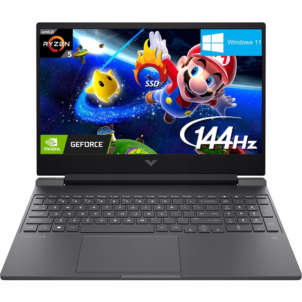 MOCNY GAMINGOWY HP R5 5600H 15' SSD GTX1650 WIN11 - 13045540205 ...