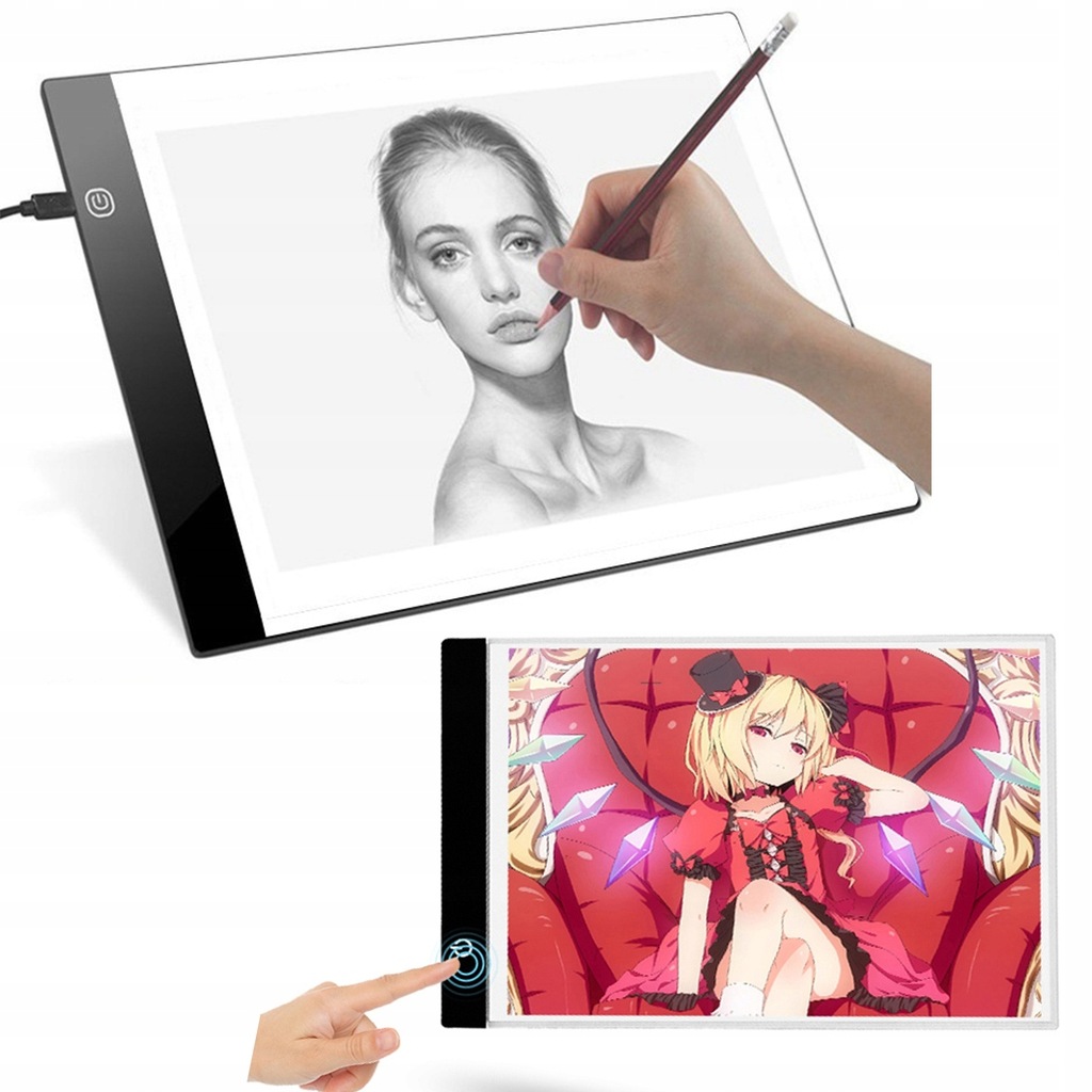 TABLET GRAFICZNY KREŚLANKA DESKA DO RYSOWANIA LED - 14287227275 ...
