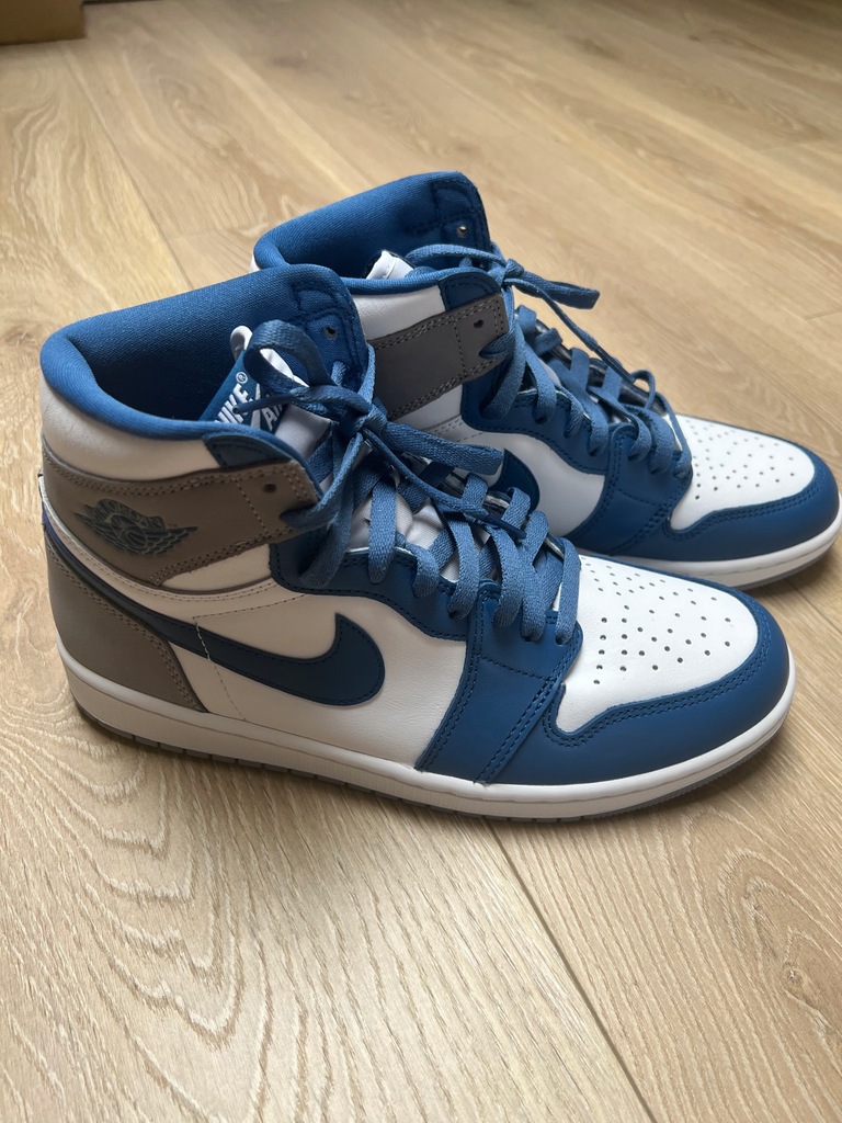 Buty NIKE AIR JORDAN 1 Retro HIGH True Blue roz 43 - 13412185508 ...