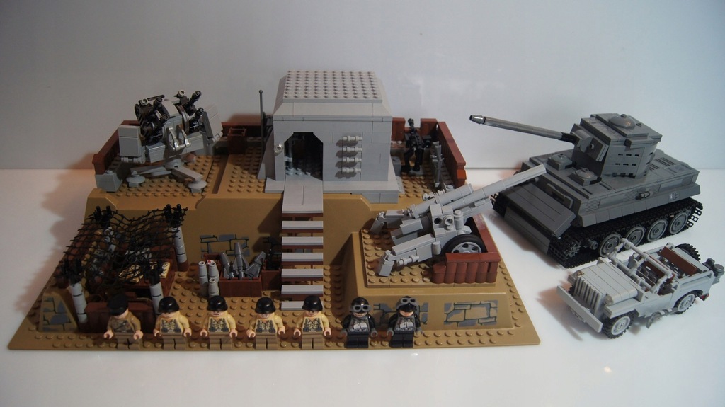 Lego MOC bunkier czołg jeep figurki II WŚ wojna kg - 8016096885 ...