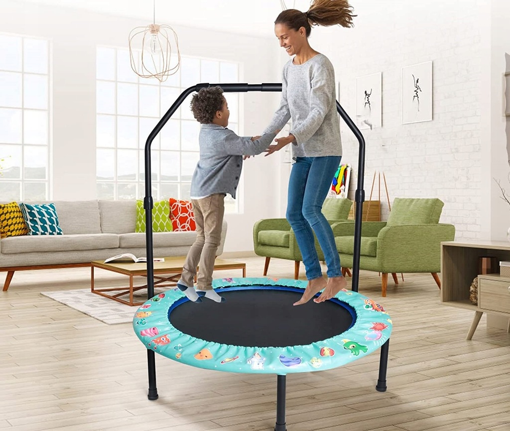 Mini trampolina dla dzieci z uchwytem LBLA 91 cm - 12014022877 ...