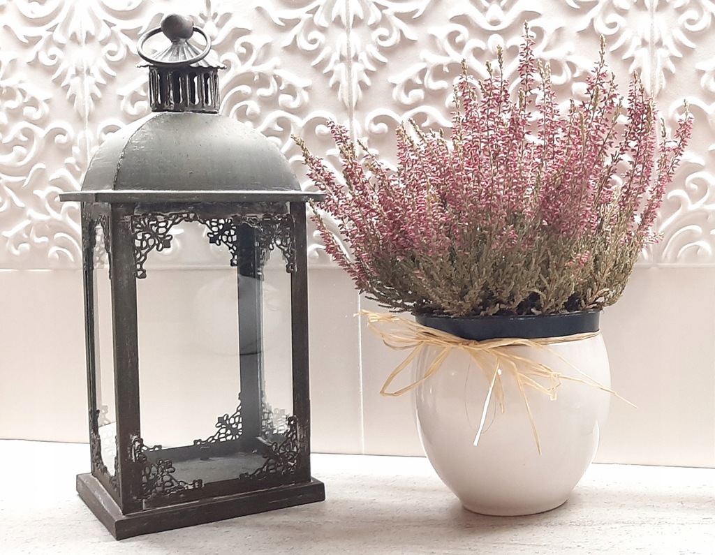 LAMPION latarnia AŻUR ornament PRZECIERANA prowans - 10542624731 ...