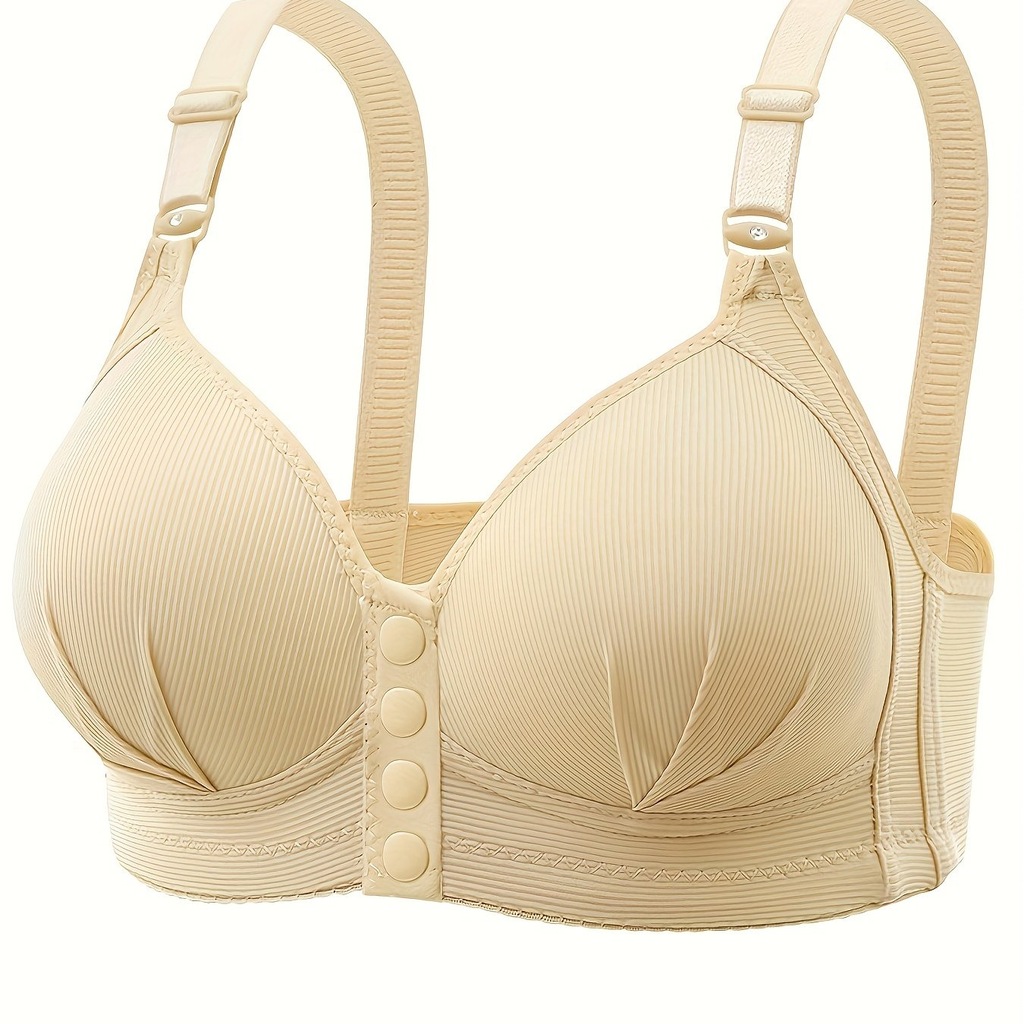 Front Buckle Wireless Bra, Comfy & Breathable Push Up Bra - 14959657709 ...