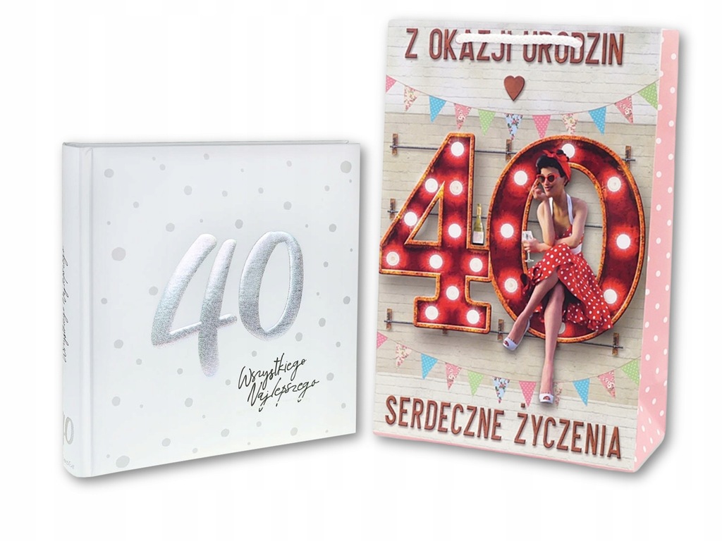 Piękny PREZENT na 40 urodziny dla KOBIETY, PRZYJACIÓŁKI! Album, Torebka - 14411341843 ...