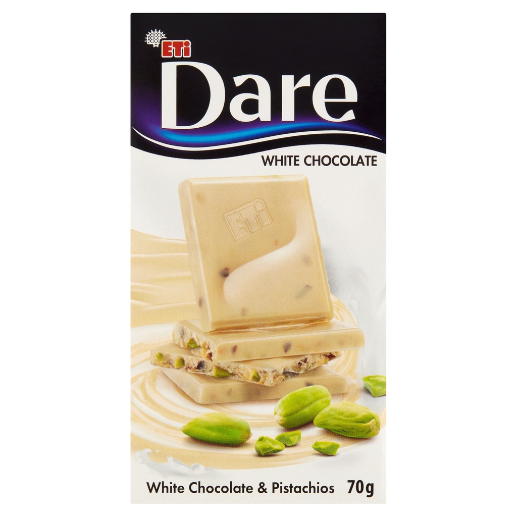 ETI DARE CZEKOLADA BIAŁA Z KAWAŁKAMI PISTACJI 70 G DW: 16/02/2024 - 15058040022 - oficjalne ...