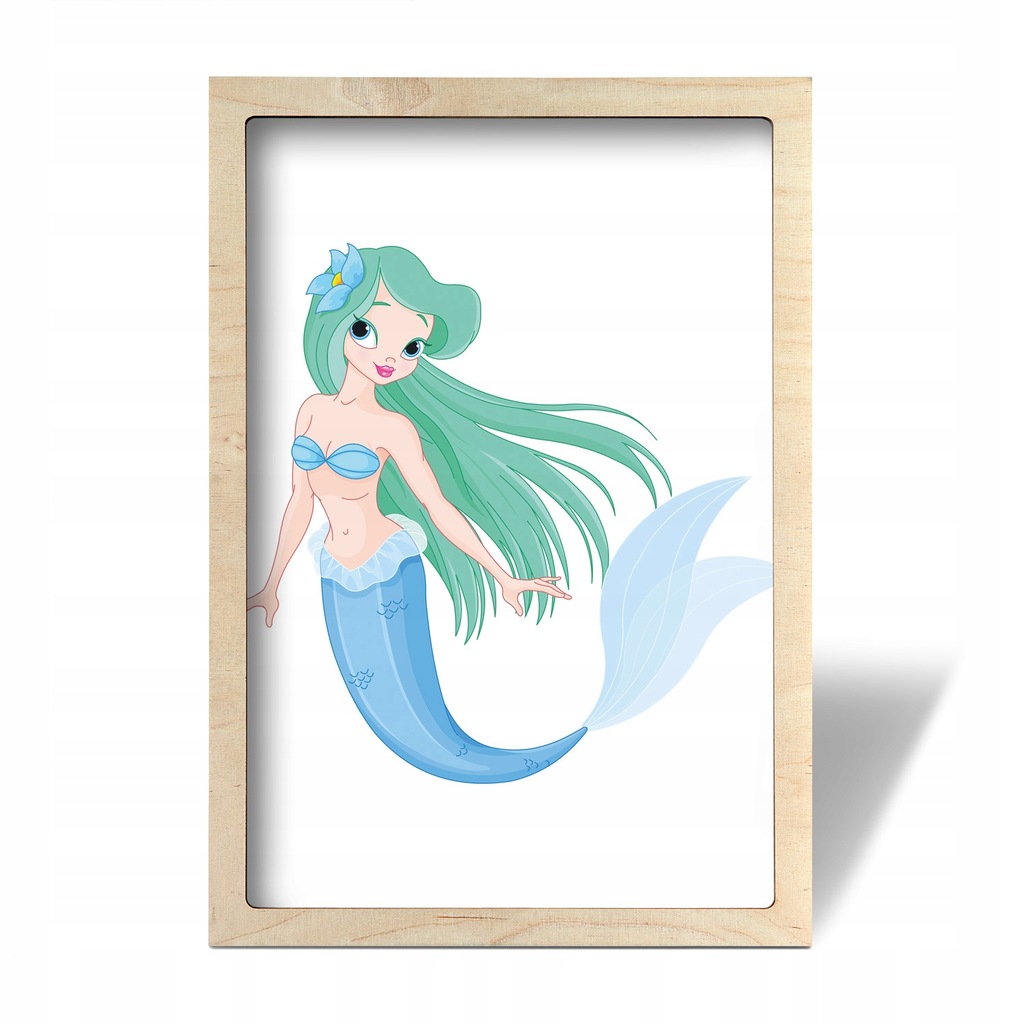 Nowoczesny obraz do salonu Syrena ryba 45x65 cm - 12096598616 ...