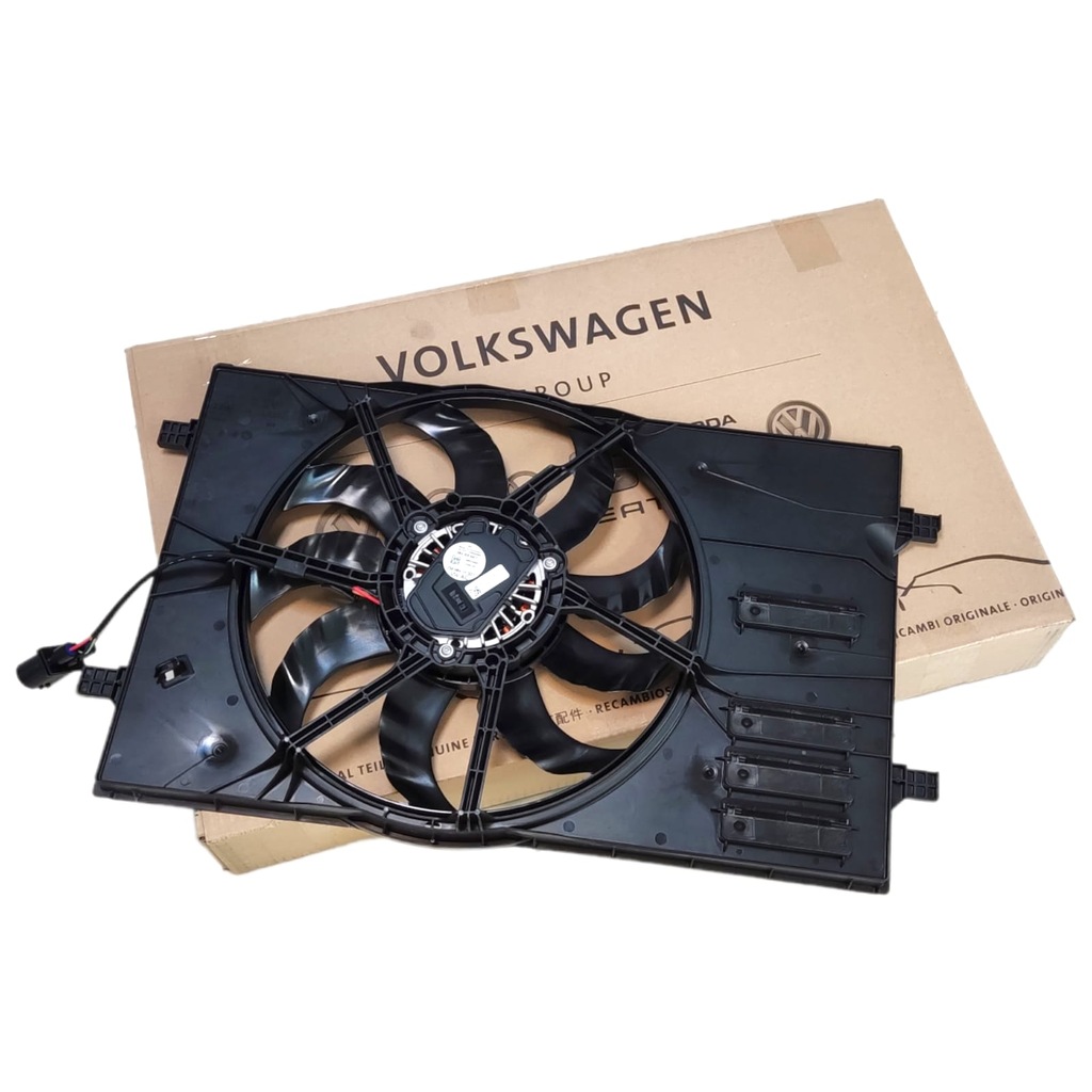 Wentylator chłodnicy VW SKODA 5WA121203F ORYGINAŁ - 12597780863 ...