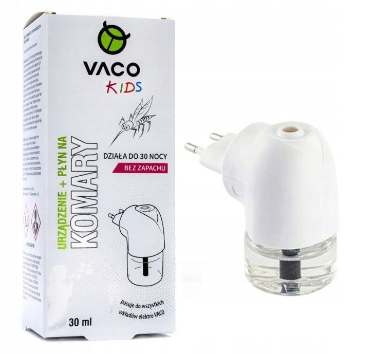 VACO ELEKTRO NA KOMARY DLA DZIECI PŁYN 30ml NOWOŚĆ - 13661559199 - oficjalne archiwum Allegro