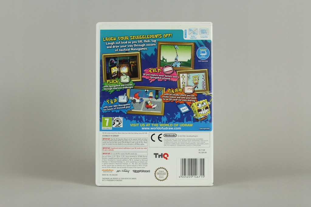 uDRAW NICKELODEON SPONGEBOB SQUIGGLEPANTS Wii - 10086874337 - oficjalne ...