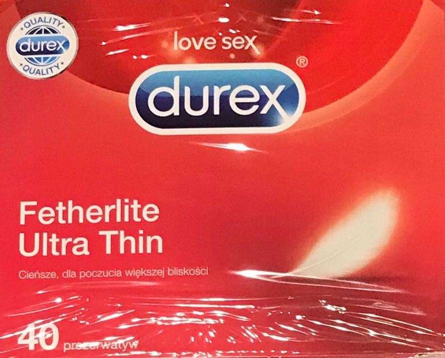 DUREX prezerwatywy 40 szt Fetherlite Ultra Thin - 12872229043 ...