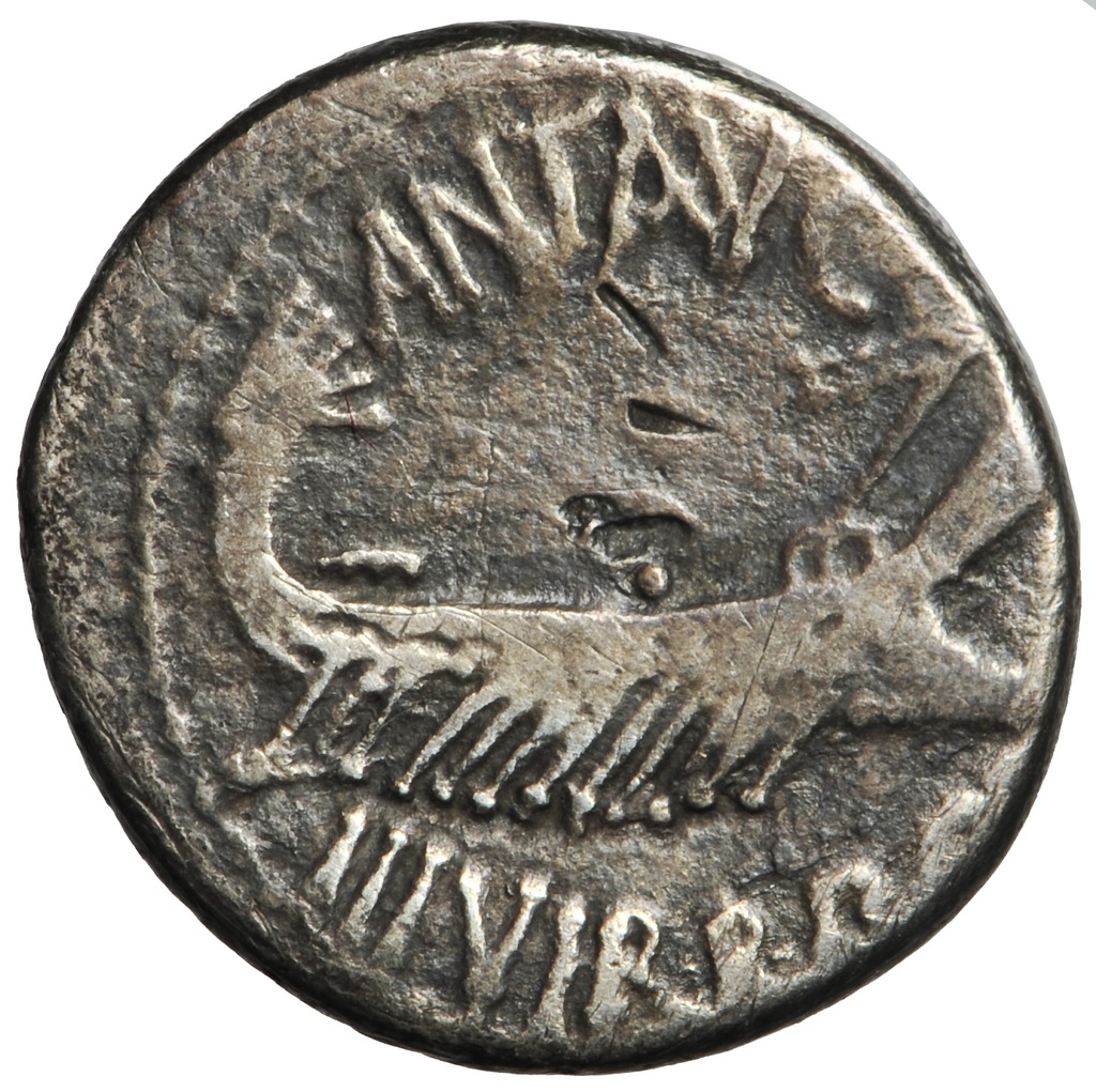 NUMISION Marek Antoniusz denar 32-31 BC, LEGION XI - 11584541851 ...