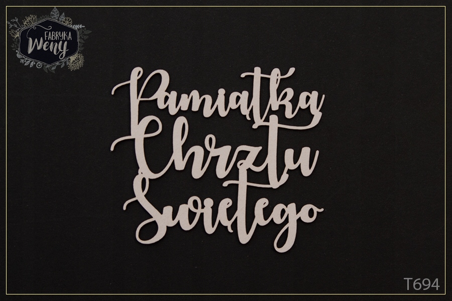 Tekturka - napis - "Pamiątka chrztu Świę - 12939702201 - oficjalne archiwum Allegro