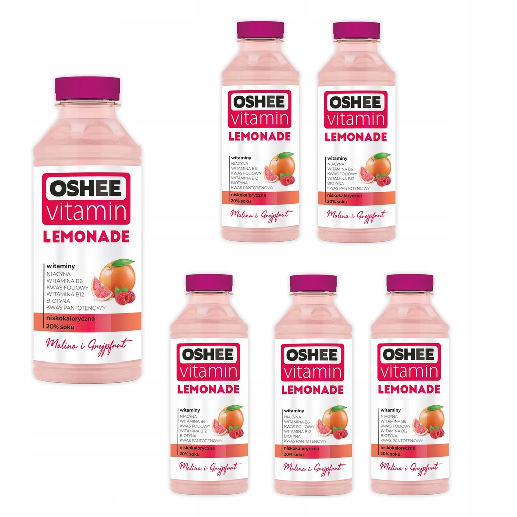 Oshee Vitamin Lemonade Malina Grejpfrut 555mlx6szt - 12853025256 ...