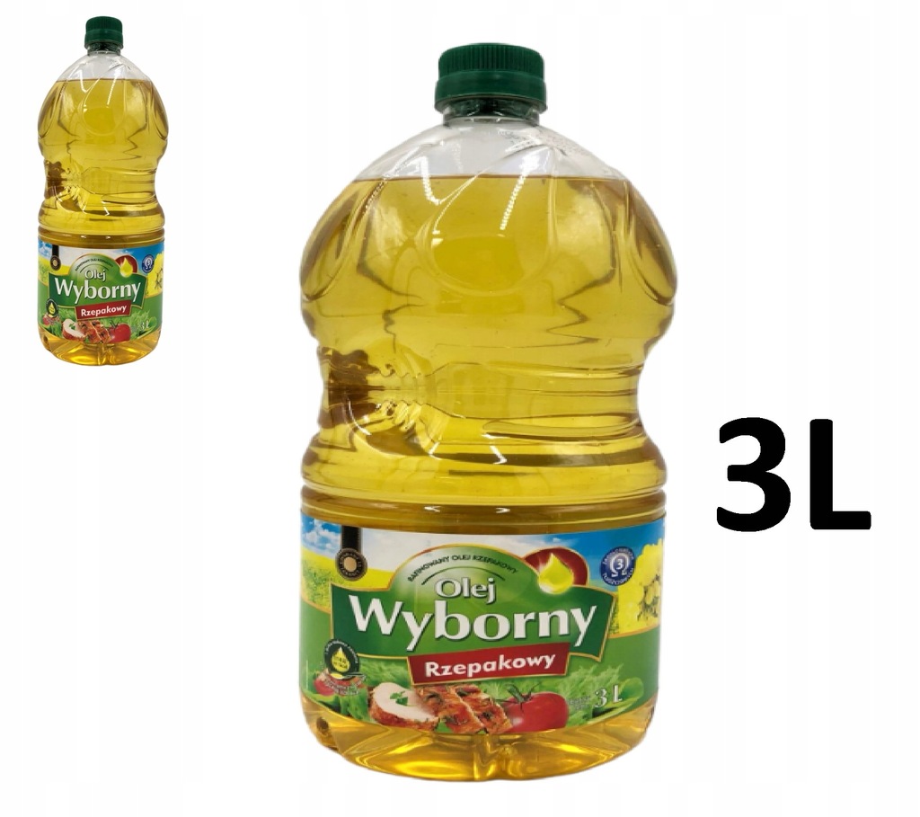 OLEJ RZEPAKOWY WYBORNY NATURALNY 3L super cena - 12200217065 - oficjalne archiwum Allegro