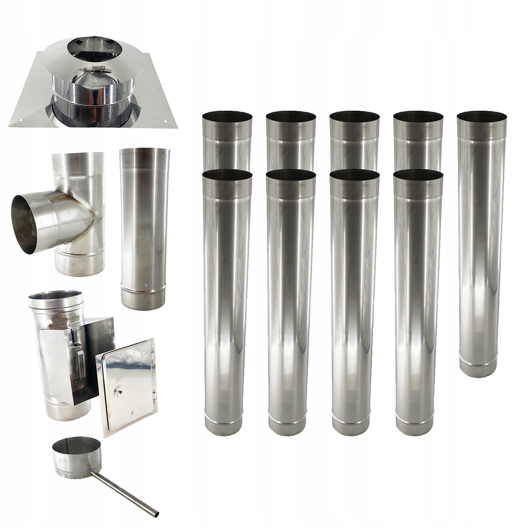 Rury do komina dymne zestaw fi 120 1,0 10m - 10467911572 - oficjalne archiwum Allegro