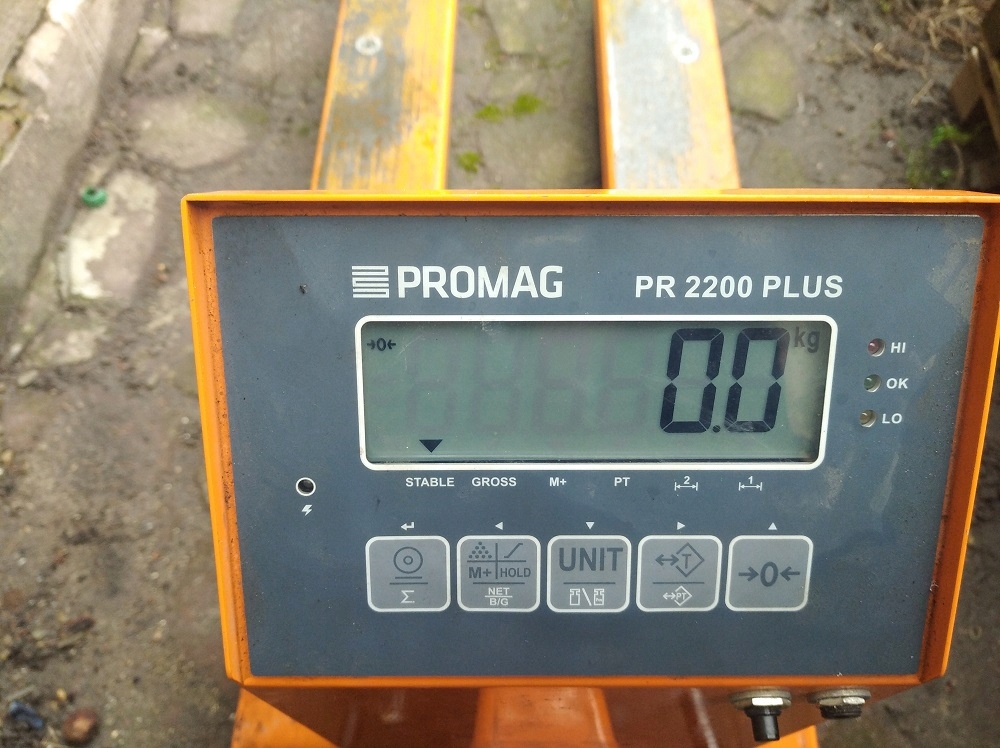 Wózek ręczny paletowy z wagą, paleciak PROMAG 2200 - 10090948088 ...