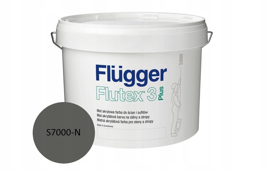 Farba Flugger Flutex 3Plus Szary kolor S7000N 2,8L - 9583311291 ...
