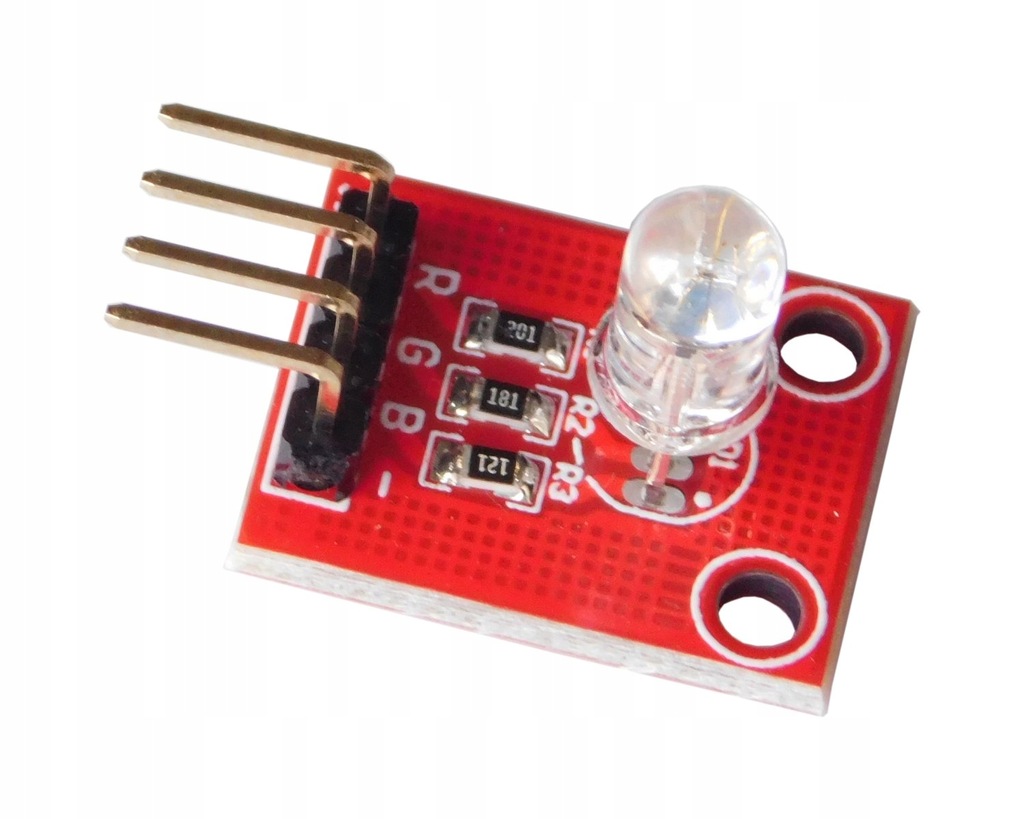 Moduł LED 4PIN/2,54mm Water Clear RGB 5mm ARDUINO - 12751316264 ...