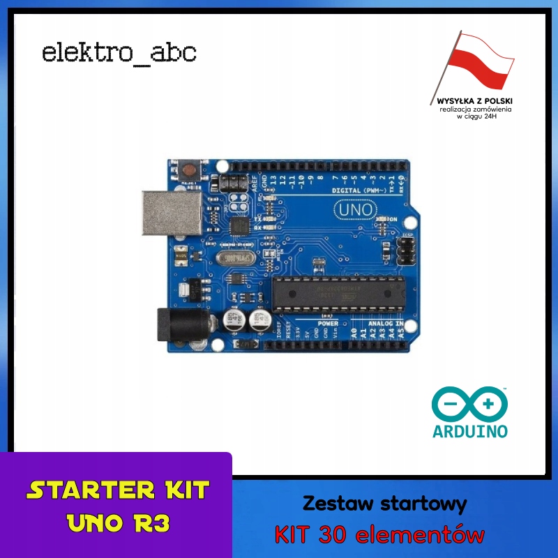 Купить Стартовый комплект Arduino UNO R3 базовый комплект atmega328p: отзывы, фото и ...