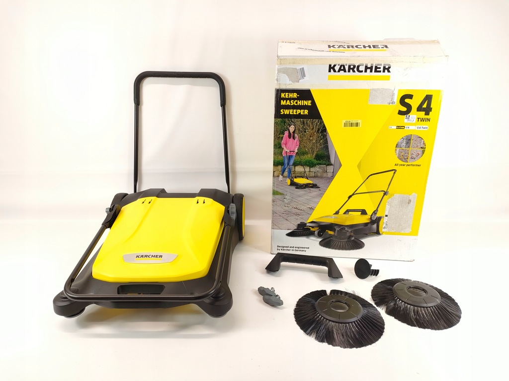 ZAMIATARKA KARCHER S4 TWIN RĘCZNA DO LIŚCI KOSTKI - 12692911506 - oficjalne archiwum Allegro