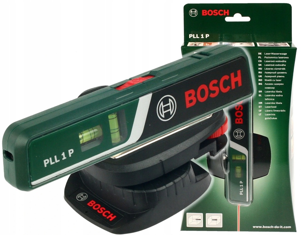 Poziomica laserowa Bosch PLL 1 P + UCHWYT - 12676818358 - oficjalne ...
