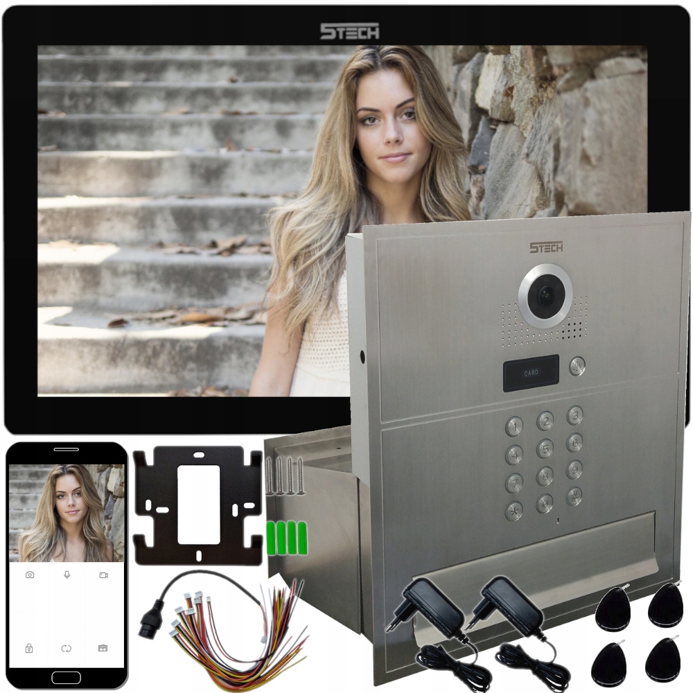 WIDEODOMOFON NA KOD WIFI 5TECH SKRZYNKA NA LISTY - 12219336490 - oficjalne archiwum Allegro