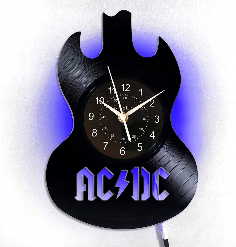 Zegar ścienny KingLive AC/DC LP Vinyl Retro Record podświetlenie LED - 15010286235 - oficjalne ...