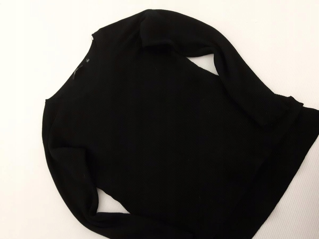 STRAZZI asymetryczny SWETER z długim rękawem OVERSIZE _ S - 14974676740 ...