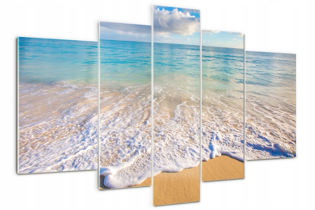 Obraz szklany tryptyk do sypialni Hawajska plaża - 10936549348 - oficjalne archiwum Allegro