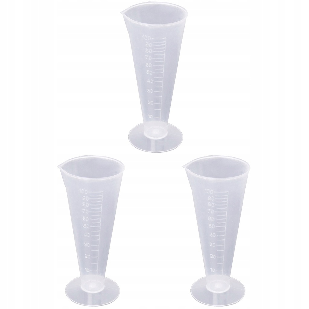 3pcs 100ml Kitchen Laboratory Plastic Measurement - 13173552333 - oficjalne archiwum Allegro