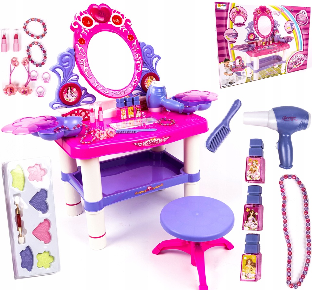 **LT71 TOALETKA DLA DZIECI LUSTRO SUSZARKA TABORET - 13143707095 ...