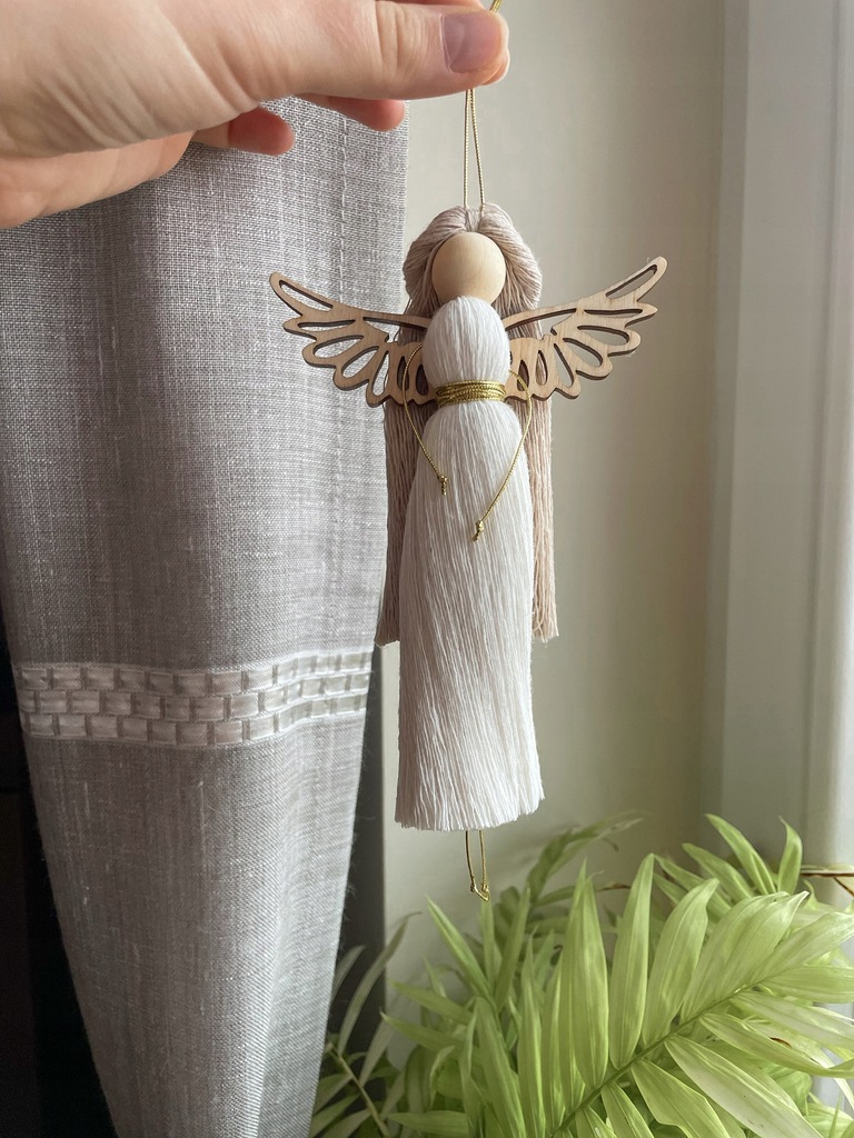 Aniol stroz makrama Komunia prezent święta boho - 13884231413 ...