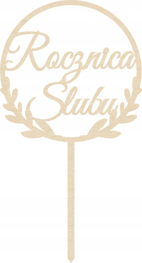 TOPPER NA TORT ROCZNICA ŚLUBU OZDOBA DEKORACJA EKO - 12537206375 - oficjalne archiwum Allegro