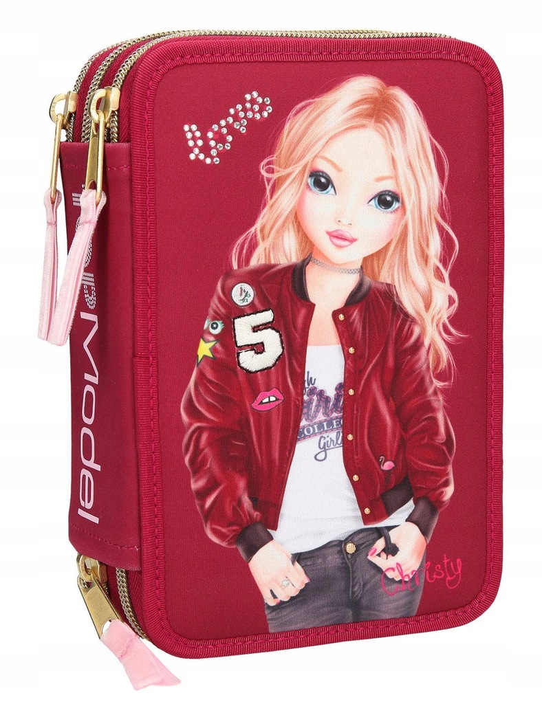 Piórnik TOP MODEL RED VELVET - 7635963436 - oficjalne archiwum Allegro