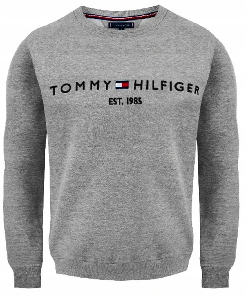 Bluza Tommy Hilfiger szara logo est.1985 M - 13353086240 - oficjalne ...