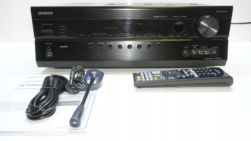 Amplituner Onkyo TX-SR578 7.1 HDMI PILOT GWARANCJA - 11404149344 - oficjalne archiwum Allegro