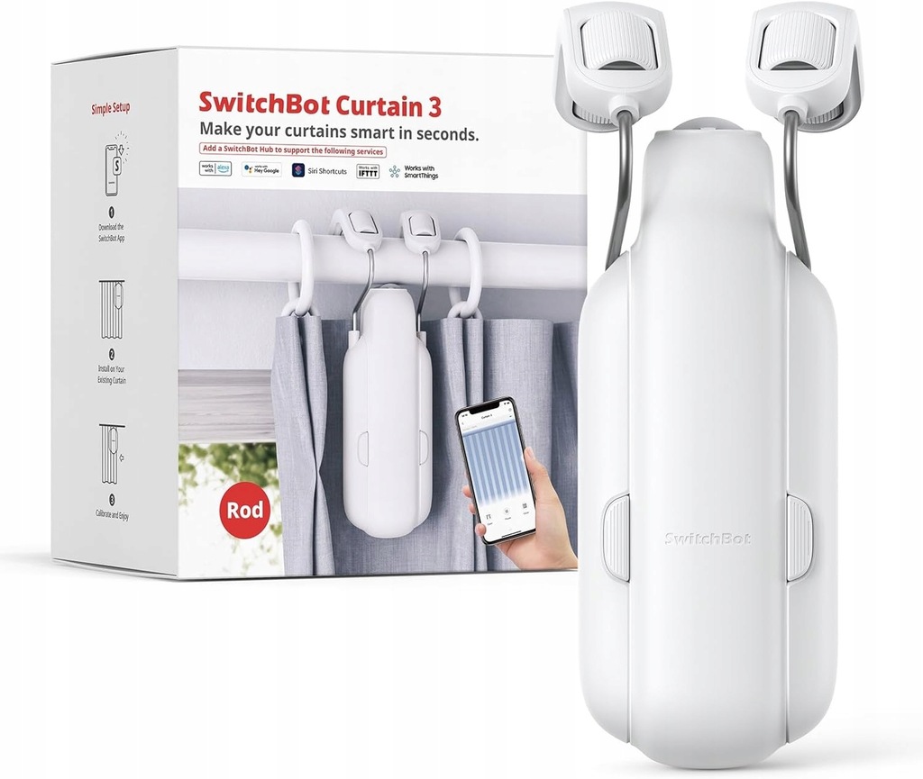 Sterownik SWITCHBOT CURTAIN U RAIL 3 Bluetooth HIT - 15158829568 - oficjalne archiwum Allegro