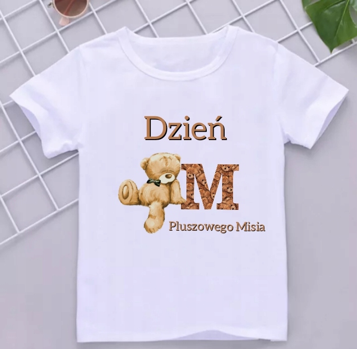 Koszulka t-shirt DZIEŃ PLUSZOWEGO MISIA DZIECKO - 12842664832 - oficjalne archiwum Allegro