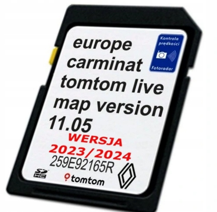 NAJNOWSZA MAPA RENAULT TOMTOM CARMINAT LIVE 2024 - 13980345795 ...