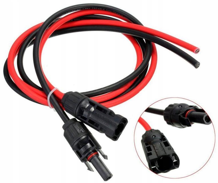 Kabel Solarny Przewód 4mm2 Konektor MC4 para 10M +/- plus minus - 14256163682 - oficjalne ...