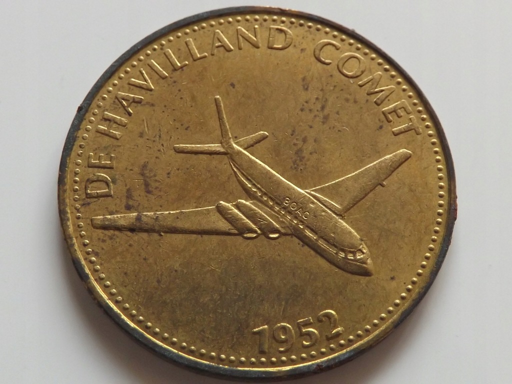 Token , Żeton , Samolot pasażerski DE HAVILLAND COMET 1952 /SHELL ...