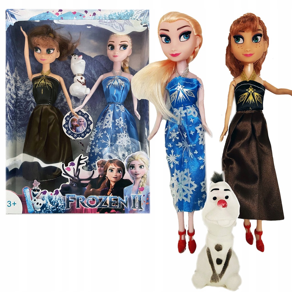 FROZEN II ZESTAW 2 LALKI LALKA ANNA ELSA OLAF 3w1 - 12798775818 ...