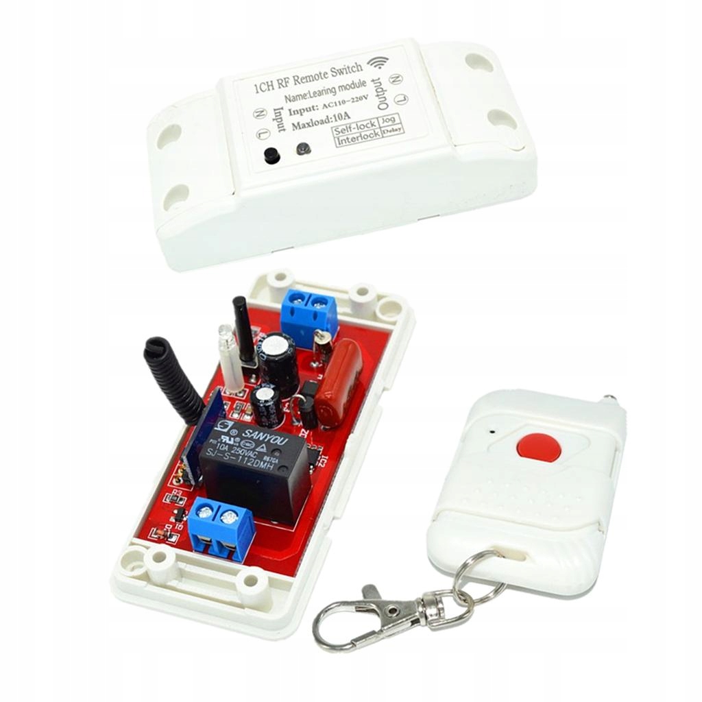 433Mhz 220V Wireless RF Switch Wireless Remote Control Relay Receiver ...